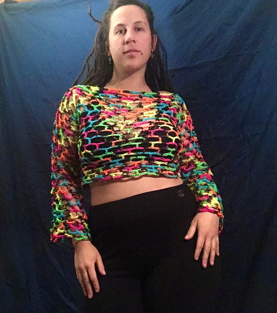 Neon Fishnet Crochet Top – illjay